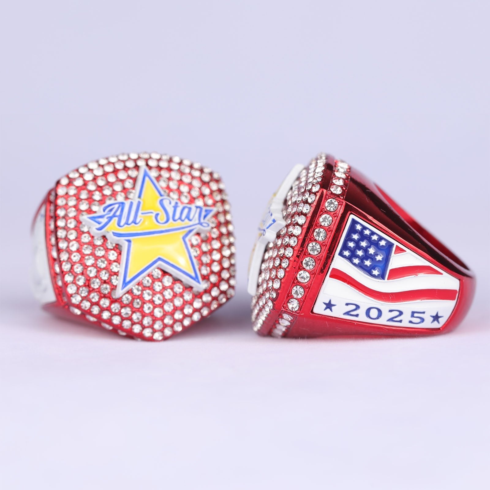 generic 2025 ALL STAR red and white championship ring size 9 and 11 ...