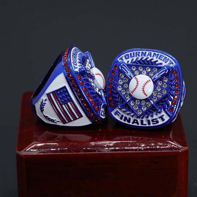 Blue ring white paint youth baseball tournament championship ring – Top ...